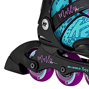 MMY K2 Mädchen Marlee Pro Inline Skates, Lt Blue_Purple, 1-5
