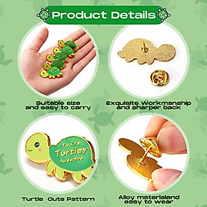 Maysing 30 Sets Employee Appreciation Gifts Bulk Positive Turtle Pins You're Awesome Inspirational Notecard Thank You Gift for Coworker Staff Volunteer Teacher Students Pocket Favor