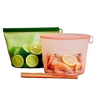 Eco-Friendly Reusable Silicone Food Bags (Set of 3) – BPA Free, Leakproof, Freezer & Microwave Safe, Dishwasher Safe, Multipurpose Storage for Snacks, Meals, and Organizing