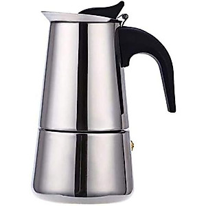 kkhouse Stainless Steel Coffee Pot Mocha Espresso Latte Percolator Stove Coffee Maker Pot Percolator Drink Tool Cafetiere Latte Stovetop (100ml)