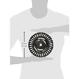 Mercer Industries 184020 - 8" x 5/8" x 1/2", 5/8" Knot Wire Wheel, .014 Carbon Steel