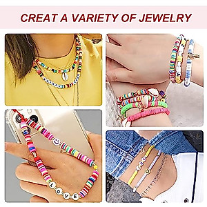 QUEFE 10560pcs 132 Colors Clay Beads Kit for Jewelry Making, Polymer Clay Beads with Charms for Bracelet Making and Gifts, Craft Set for Girls 8-12