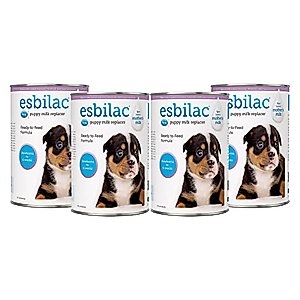 PetAg Esbilac Puppy Milk Replacer Liquid for Newborn to Six Weeks - Highly Palatable - 11 Fl Oz - 4 Pack