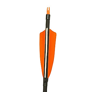 SAS Oblivion 30" Carbon Arrow 500 w/ 4" Feathers (12/Pack) Fletched with Extra 6xNocks + Replaceable Points (100-Grain) w/ O-Ring + Protect Sleeve + Plug Nock for Hunting Youth/Adults - (4" Feathers)