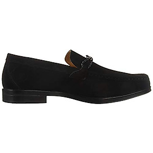 Stacy Adams Men's Neville Moc-Toe Slip-On Penny Loafer, Black Suede, 10 M US