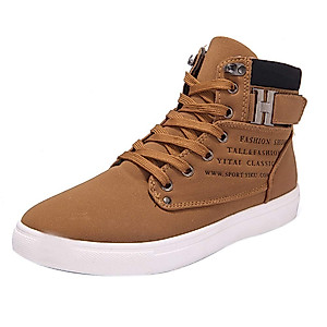 Men's High Top Vintage Sneaker,Mitiy Lace-Up Ankle Boots Shoes Casual High Top Shoes