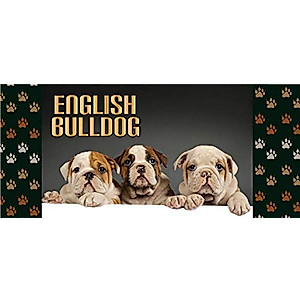 Dog Themed Ballpoint Pens with Grip - 5 Pack (Made in USA) (English Bulldog)