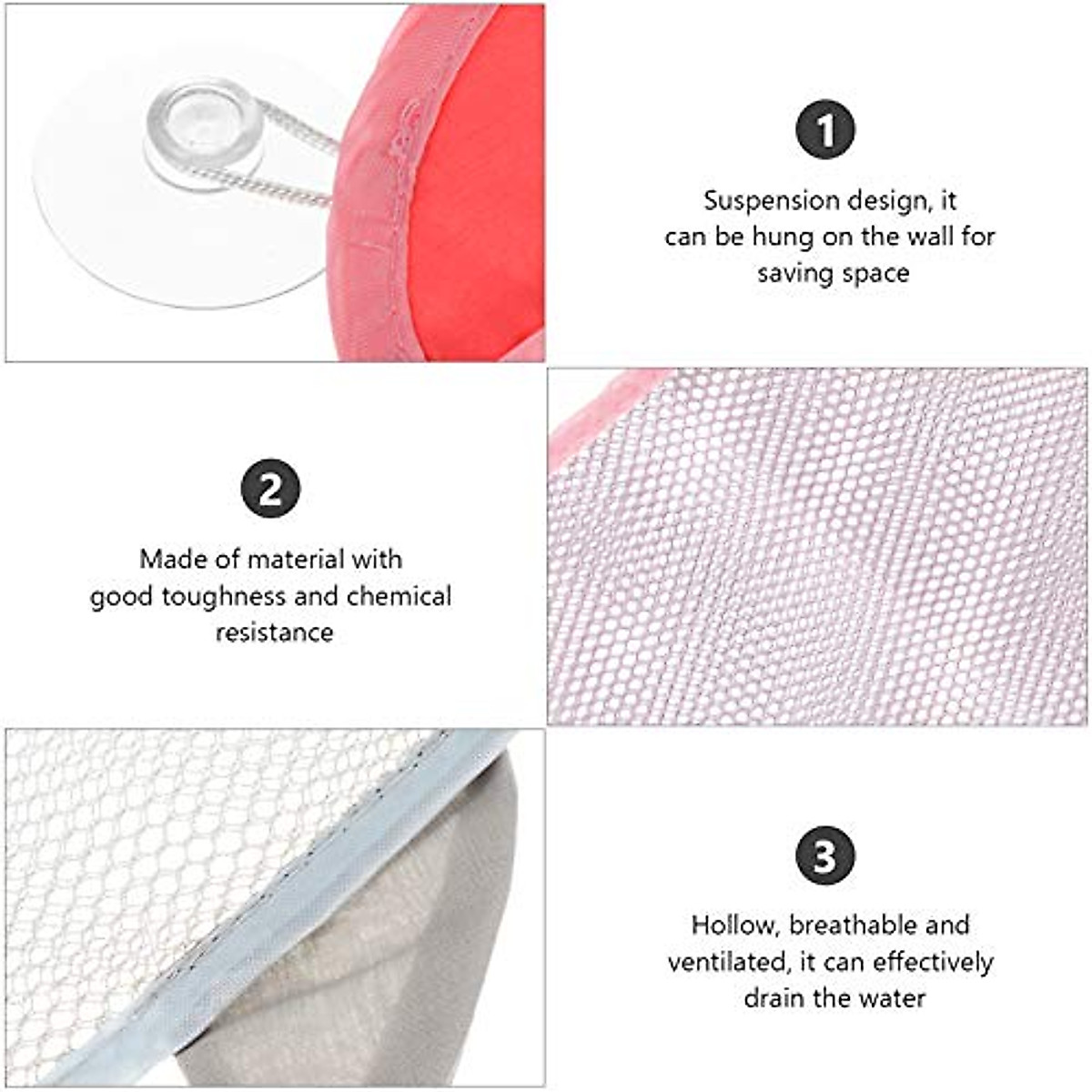 Kisangel 2pcs Baby Toy Storage Bag Hanging Bath Toy Storage Bath Toy Organizer Mesh Net Bin Baby Bathtub Game Holder Bathroom Wall Mounted Storage Tray Bag Shower Caddy