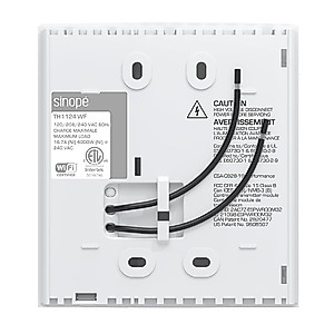 Sinopé Smart Wi-Fi Thermostat for Electric Baseboard Heating TH1124WF (Works with Amazon Alexa and Apple HomeKit) 4000 W / 240 V