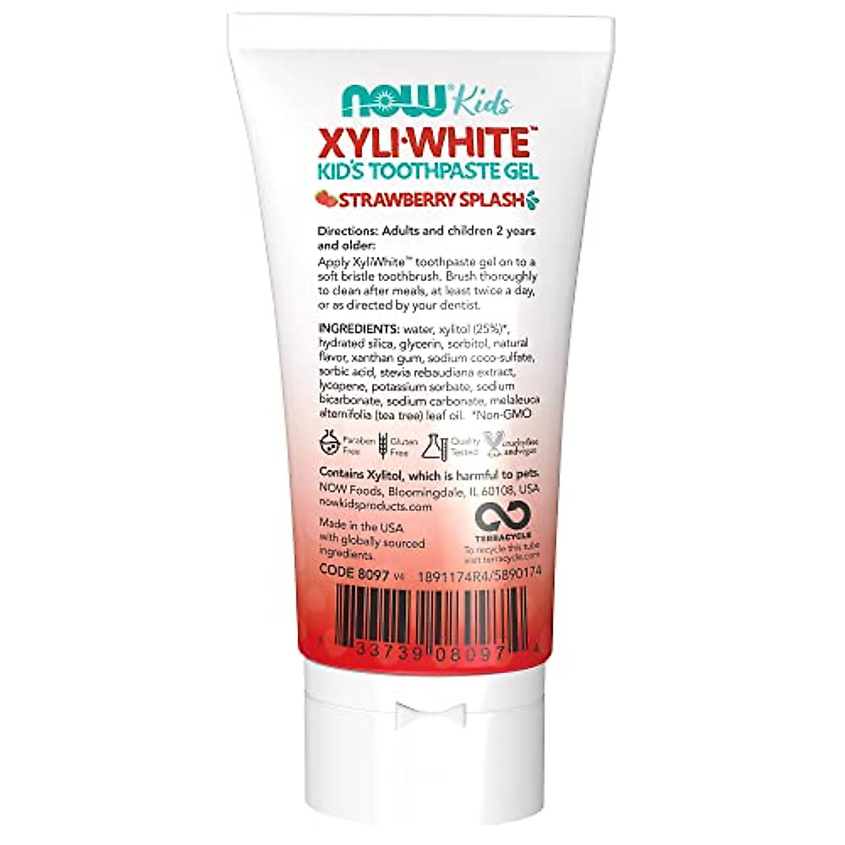 NOW Solutions, Xyliwhite™ Toothpaste Gel for Kids, Strawberry Splash Flavor, Kid Approved! 3-Ounce, Packaging May Vary (Pack of 2)