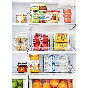 iDesign (Set of 3 Linus Beverage Bin Set, Clear, 3 Count