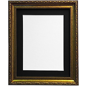 FRAMES BY POST Shabby Chic Picture Photo Frame, Gold, 50 x 40 cm Image Size 16 x 12 Inches (Plastic Glass)