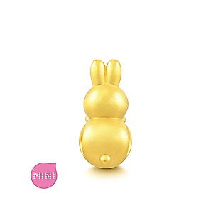 CHOW SANG SANG 999 24K Solid Gold Mini Charm Lucky Rabbit Charm Bracelet for Women 93680C