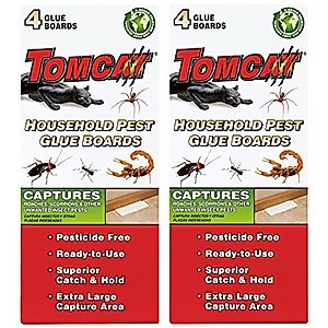 Tomcat Household Pest Glue Boards (Roaches, Insects, Scorpions Spiders) (8 Boards)