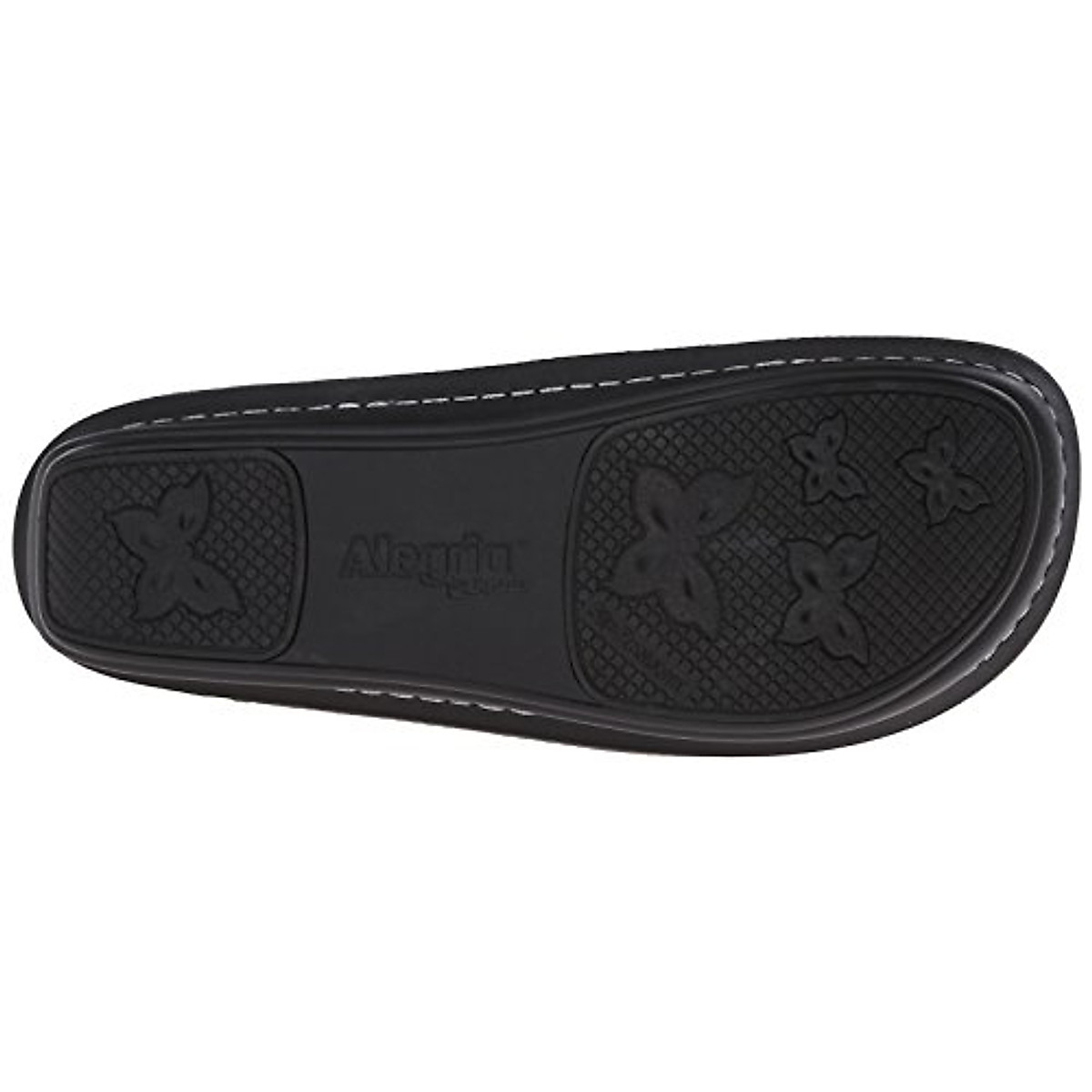 Alegria Debra Womens Professional Shoe Black Embossed Rose 7 M US