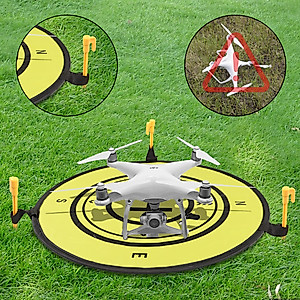 YAODHAOD Drone Landing Pad,54CM （21in）Universal Portable Luminous Waterproof Foldable Helipad for DJI Air 2S/Mavic Mini 2/Mavic Air 2/Mavic 2 Pro/Zoom/FIMI X8SE/DJI FPV Drone