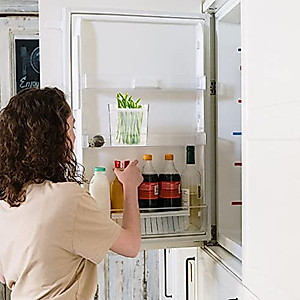 Fridge Organizer Bin 2pcs Refrigerator Organizer Bins: Plastic Storage Bins Food Storage Containers Fridge Trays Egg Organizer For Organizing Kitchen Food Snack Pantry Cabinet