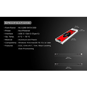 Archgon 480GB USB 3.1 Gen.2 Gaming External SSD Portable M.2 Solid State Drive (Model G702K,480GB)