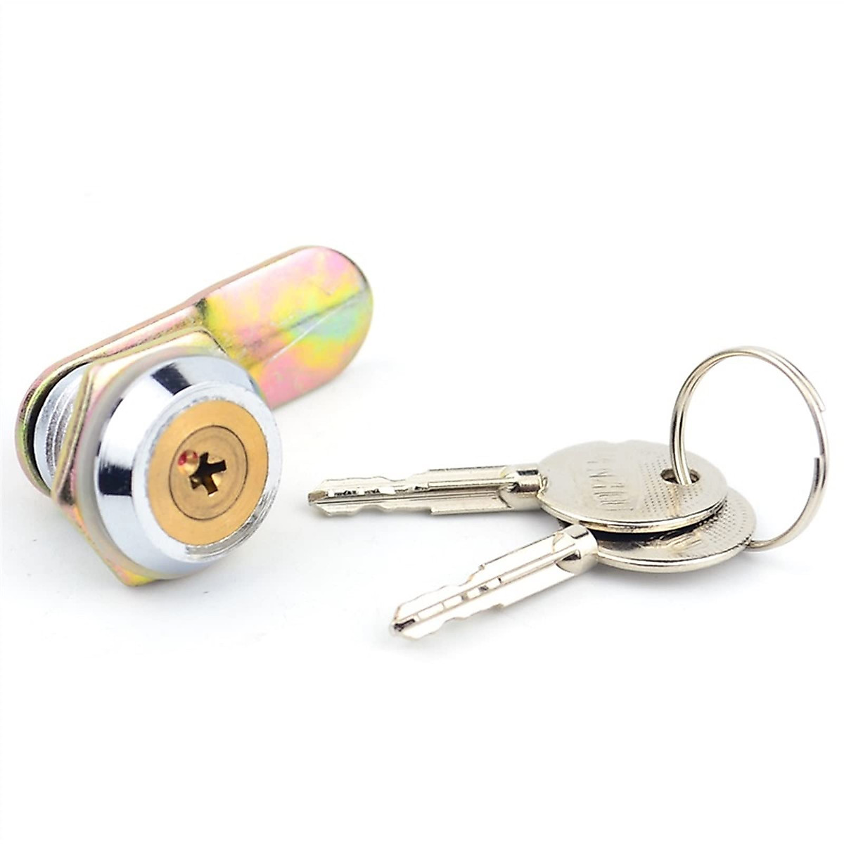 MS403-22 Cabinet Cam Locks Cross Copper Cylinder for Distribution Box Tin Trunk Office File Industrial Lock 2Pcs