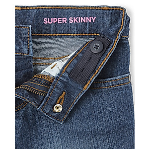 The Children's Place Girls Super Skinny Jeans,Victory Blue Wash Single,8S