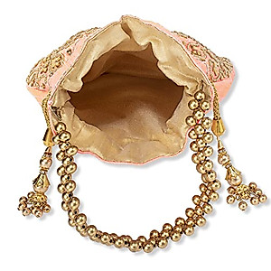 Aheli Indian Potli Bags for Women Evening Bag Clutch Ethnic Bride Purse with Drawstring