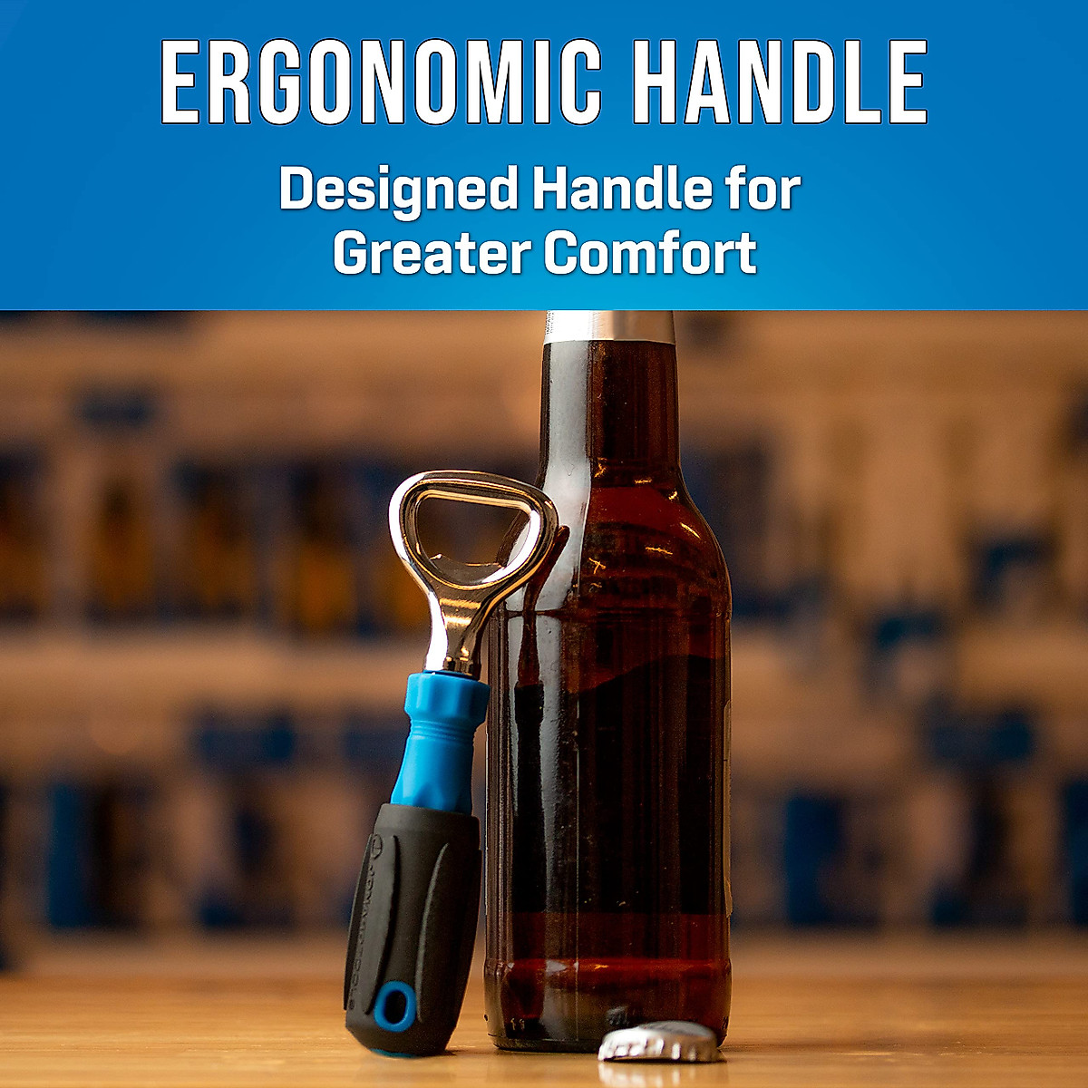 Jonard Tools BO-1 Bottle Opener with Cushion Grip Handle Small