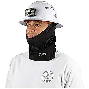 Klein Tools 60466 Neck and Face Warming Gaiter, Double-Layered Half-Band, Black, One Size fits Most