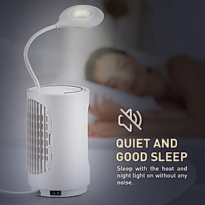 ibo Electric Space Heater Ceramic Small Heater with LED Light, 500W Heater Fan 4 in 1 Desk Heater for Home Office and Indoor