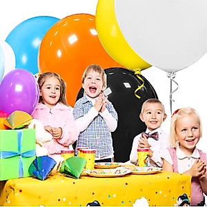 White Balloons 18 Inch 12 Pack Large Latex Party Balloons Round Helium Balloon for Wedding Birthday Party Baby Shower Engagement Anniversary Festival Party Decorations (White Balloons 18 inch)