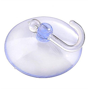 PULABO DurableNo Trace Sucker with Hook Sucker Reusable Plastic Vacuum Hooks for Kitchen Cabinet Windows Use 1PCS Transparent