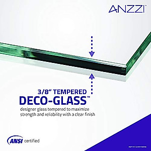 ANZZI 72" x 24" Frameless Shower Door in Brushed Nickel, Fellow Water Repellent Glass Shower Door with Seal Strip Parts and Handle, 3/8 inch Glass Hinged Shower Door with Handle (SD-AZ09-01BN)
