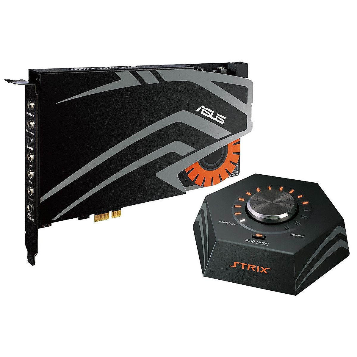 ASUS Strix RAID DLX 7.1 PCIe Gaming Sound Card with High Performance Headphone Amp (600ohm) & Audiophile-Grade DAC and 124dB SNR