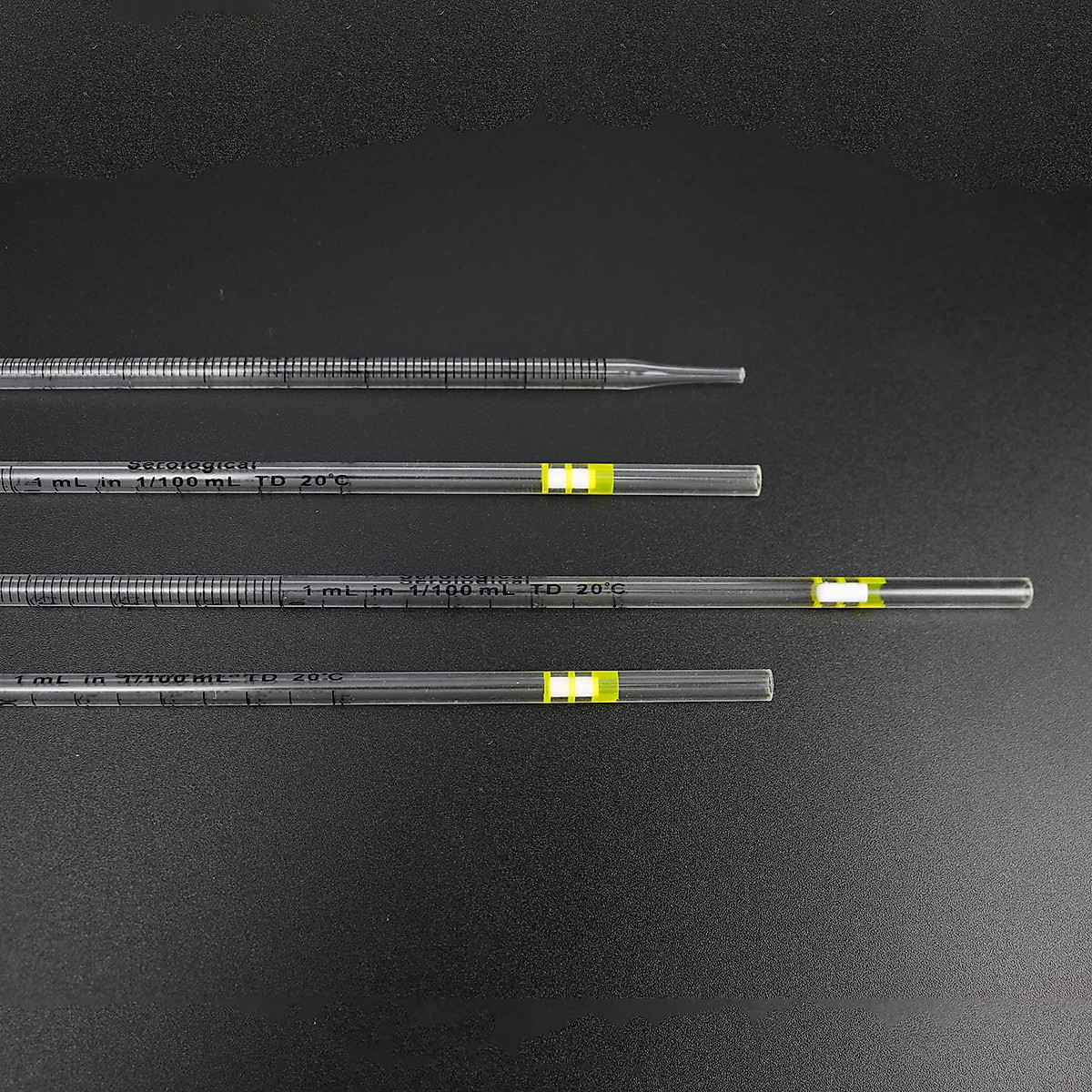 LABALPHA Disposable Serological Pipettes 1ml, Individually Wrapped, Polystyrene, 50Pcs