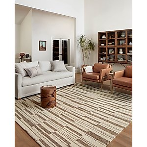 Loloi Chris Loves Julia x Polly Beige/Tobacco 2'-0" x 5'-0" Accent Rug