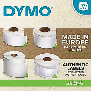 DYMO LW Durable Industrial Labels for LabelWriter Label Printers, White Poly, 2-5/16” x 7-1/2”, Roll of 170 (1933087)