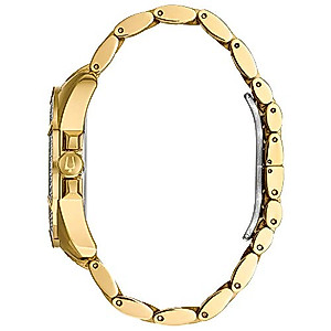 Bulova Men's Crystals Phantom Gold Tone Stainless Steel 6-Hand Multi-Function Quartz Watch Style: 98C128