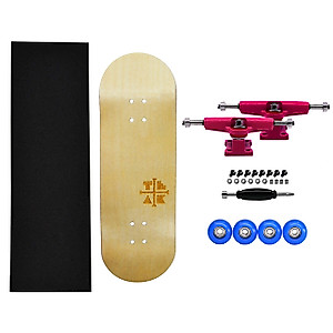 Teak Tuning 32mm Pro Fingerboard Complete - Fully Assembled with Pro Level Components - Pro Shaped Wooden Deck (32x97mm), UltraSpin Bearing Wheels, Prodigy Gen2 Trucks - Cotton Candy