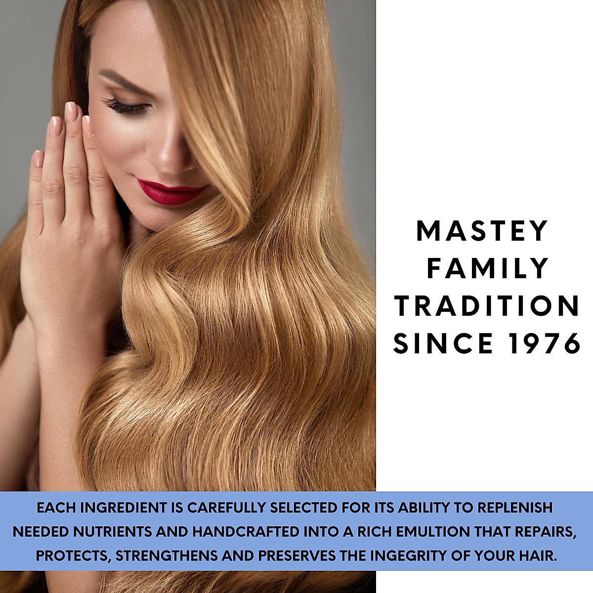 Mastey Paris Professional Cream Hair Care, Sulfate Free, Lipid & Amino Acid Fortified, with UV Blocking Antioxidants - 33 fl oz