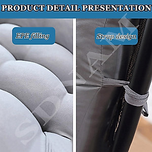 JACOJE Lounge Chair Cushions Chaise Lounger Cushion Soft Sofa Mat Long Bench Cushion for Outdoor Furniture, Indoor Outdoor Recliner Chair Cushion(#2,53x53cm/20.8x20.8in)