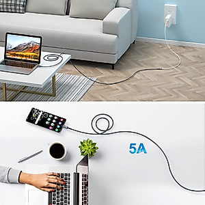 Besgoods USB C Extension Cable, 3ft USB C Male to Female Extender USB 3.2 100W Fast Charging 10Gbps Data Transfer 4K Display Compatible with iPhone 16 15 USB C Hub TB3 iPad MacBook Dell-2Pack,Black