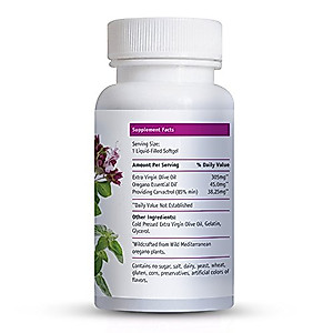 Teliaoils Wild Oregano Oil Softgels Capsules. High Carvacrol and Quality, 60 Softgels