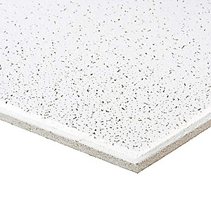 Armstrong Ceiling Tiles; 2x4 Ceiling Tiles - Acoustic Ceilings for Suspended Ceiling Grid; Drop Ceiling Tiles Direct from the Manufacturer; CORTEGA Item 703 – 10 pcs White Tegular