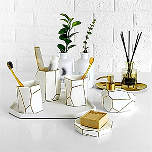 WYKDD Phnom Penh Ceramic Bathroom Five-Piece Set Nordic Bathroom Toilet Couple Wedding Wash Set