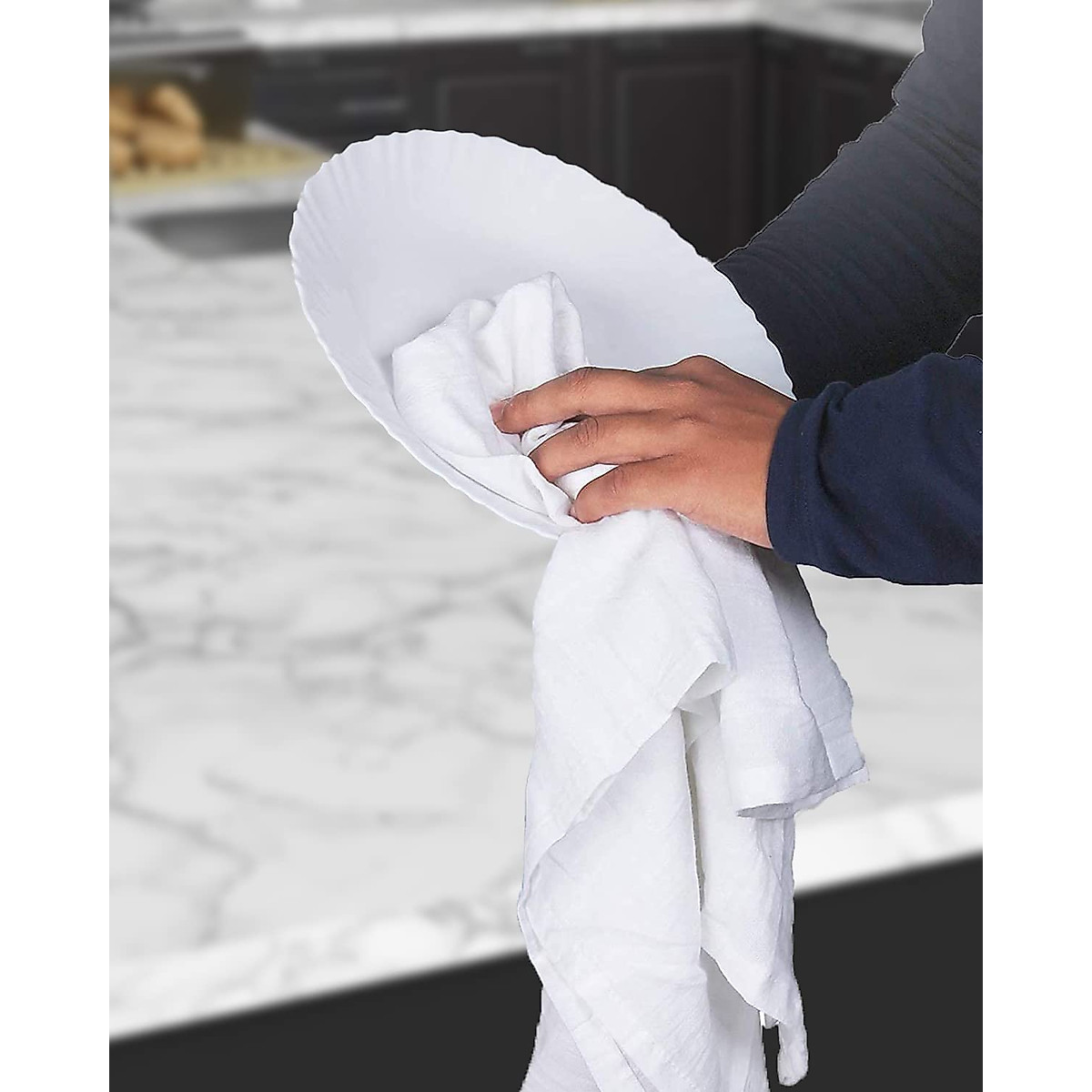 Avalon Flour Sack Towels Pack of 15 Size 28x28 Inches – 100% Ring Spun Cotton, Highly Absorbent Dish Towels for Drying Dishes, Durable Tea Towels for Kitchen, Multipurpose Flour Sack Dish Towels