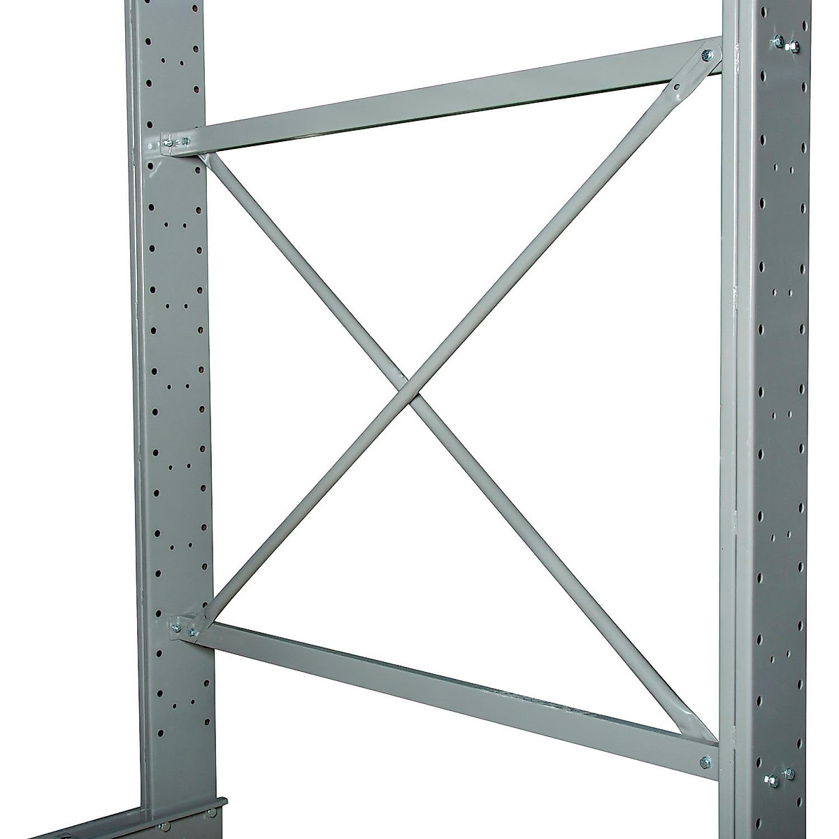 Global Industrial Single Sided Heavy Duty Cantilever Add-On Rack, 2" Lip, 72"Wx46"Dx120"H