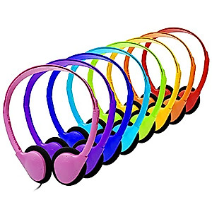 CN-Outlet Kids Headphones Bulk 8 Pack Multi Color Class Set School Students Classroom Children Toddler Boys Girls Teen and Adult (8 Pack)