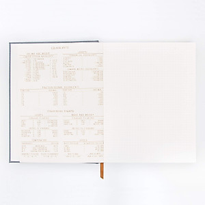 DesignWorks Ink Classic Bookbound Hardcover Journal, 7.5" x 10.25", Dusty Blue - Linear Boxes"Details