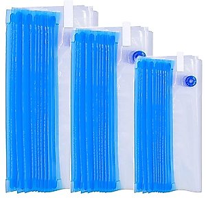 20 PCS Reusable Vacuum Sealer Bags for Food & Snack Storage, Meal Prep & Sous Vide, BPA Free Vacuum Zipper Bags, Freezer & Microwave Safe, 3 Sizes, 8" x 8" x 7, 10" x 11" x 7, 13" x 10" x 6, Clear
