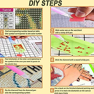 VeGuude Diamond Painting Kits for Adults Kids and Beginners,5D Green Leaves and Flowers DIY Diamond Dots Painting Art with Round Full Drill Diamond for Home Wall Decor and Gift(12x12inch/30x30cm)