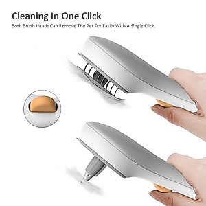 Cat Brush for Shedding Long or Short Haired Cats, Cat Brushes for Indoor Cats, DONOTU 2 in 1 Self Cleaning Slicker Brush for Large Medium Small Dogs, Pets Grooming Tool, Removes Mats, Tangles and Loose Fur